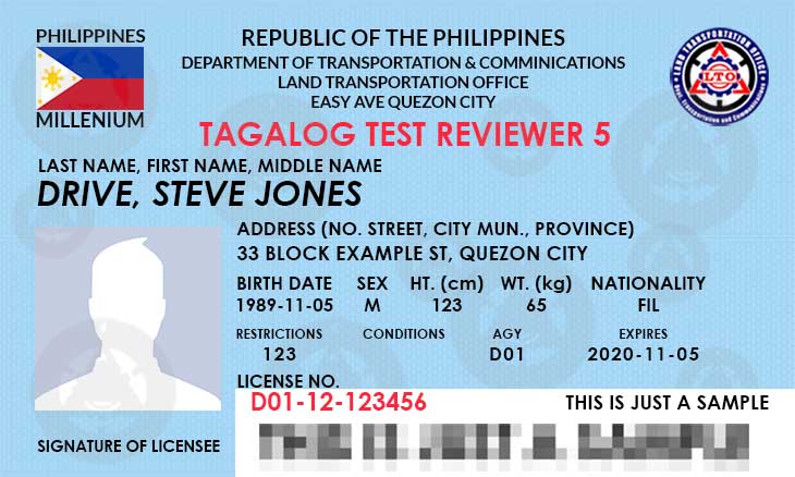 LTO Test Reviewer: Tagalog | LTO Exam Reviewer